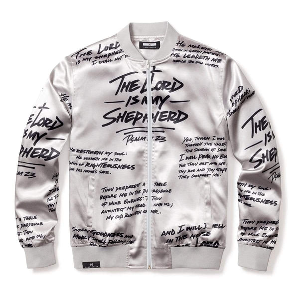 Psalm 23 Bomber Jacket - Platinum - 316collection
